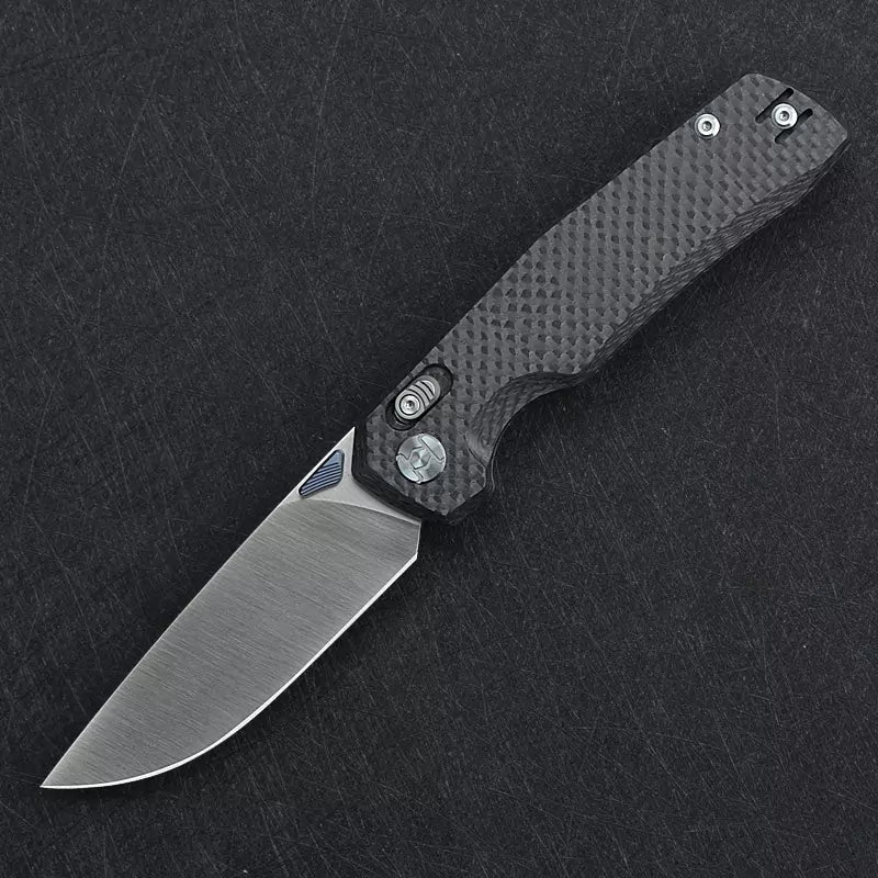 Kunwu Knives X-TAO CF - Elmax Blade, XT Bar Lock, Car... | Blade Forge